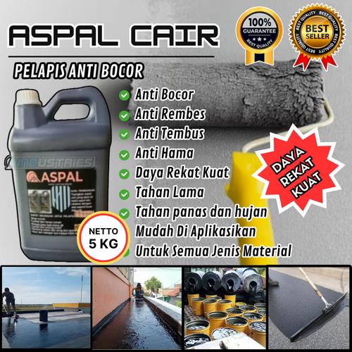 Jual Lem Genteng Bocor aspal cair 5kg Anti Rembes Tembus retak dak ...