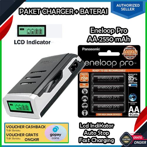 Jual Paket Eneloop PRO + Charger AA / AAA for enelop Fast Charging 1.5 ...