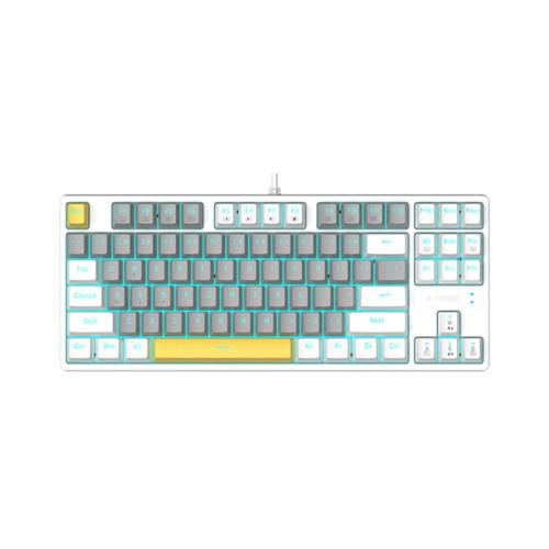 Jual E-YOOSO Z-87 MECHANICAL KEYBOARD 87 KEY GREY WHITE SINGLE LIGHT ...