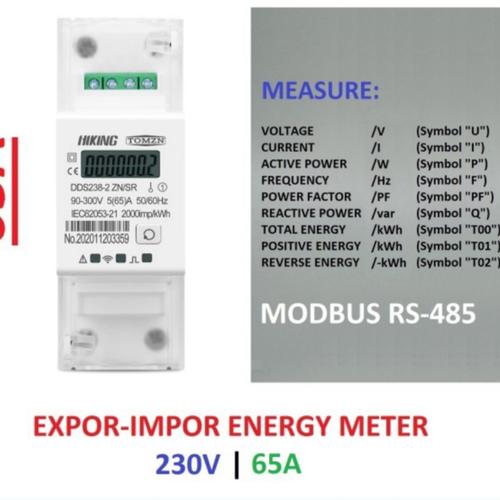 Jual kWh METER EXIM SINGLE PHASE MODBUS RS485 UNTUK SOLAR PV - Kab ...