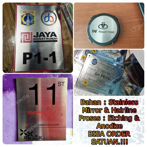Jual Nameplate Stainless Kuningan Aluminium Plat Grafir Etching Anodize ...