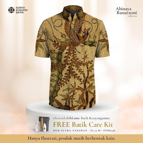 Promo Kain Batik Tulis Sutra Hem Lengan Pendek Suryo Kusumo-Burung Hong ...
