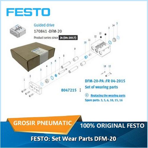 Jual Set Wear Part Festo 8047215 DFM-20-PA :FR 04-2015 Seal Kit - Kab ...