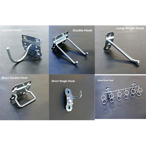 Jual Pegboard Accecories Metal | Hook Accecories Square Hole Pegboard - Short double - Jakarta ...