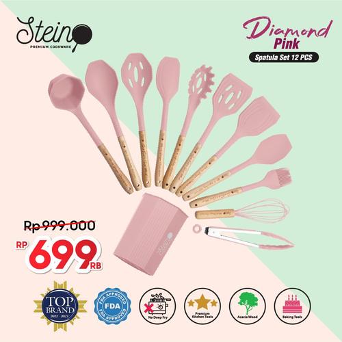 Jual [FREE RAK SUTIL] Steincookware Stein Diamond Spatula Set 12 in 1 ...