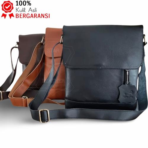 Jual Tas Kulit Pria 100% Original Kulit Asli / Leaderbag Kulit Sapi ...