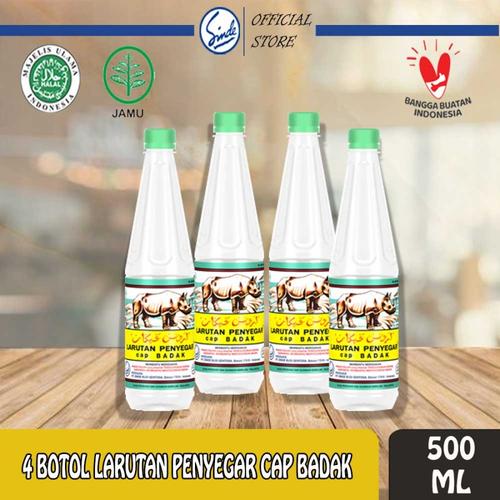 Jual Larutan Cap Badak Botol 500ml isi 4/ Larutan Botol Tawar - Jakarta ...
