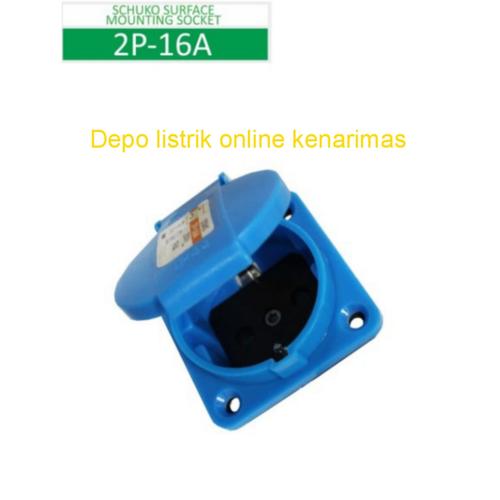Jual schuko surface mounting socket 2p+e 16a /2 pin 16a - Jakarta Pusat - Depo Listrik_NEW ...