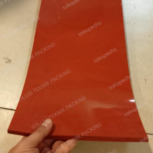 Jual SILICONE RUBBER SHEET 1mm x 14 meter/ Karet Silikon Merah Lembaran ...