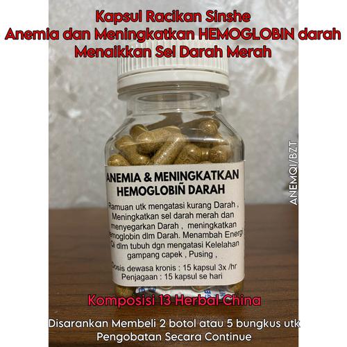 Jual Obat Sinshe Anemia dan Meningkatkan HEMOGLOBIN / SEL DARAH MERAH ...