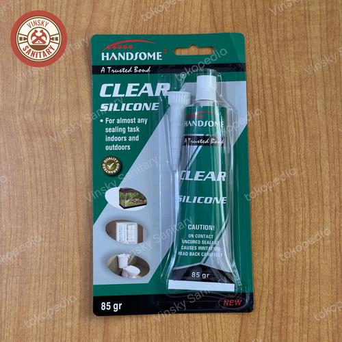 Jual Lem Handsome Clear Silicone BESAR / Lem Kaca Silikon Bening 85 ...