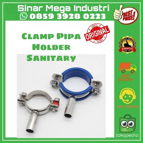 Jual Clamp Pipa Sanitary 1" SS304 / Clamp Pipa Holder Stainless Steel ...