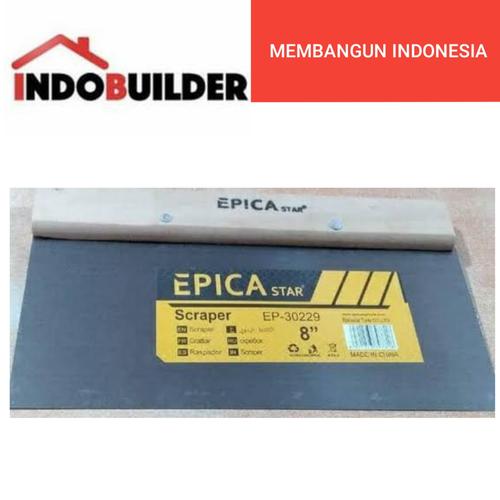 Jual KAPE GIPSUM PLAT BESI GAGANG KAYU EPICA 8 INCI 20 CM / KAPI DEMPUL ...