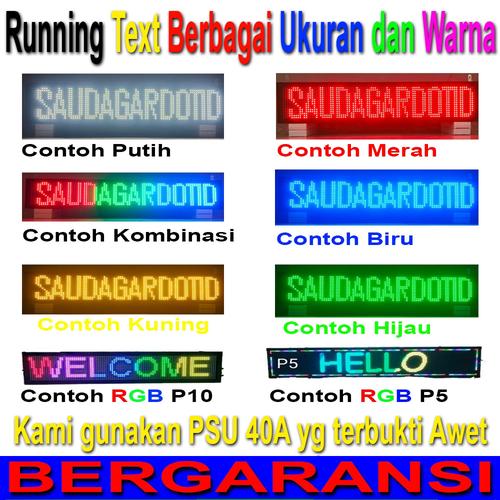 Jual RUNNING TEXT / RUNNINGTEXT / MODULE / TERMURAH - Merah_SMD, 64x16 ...