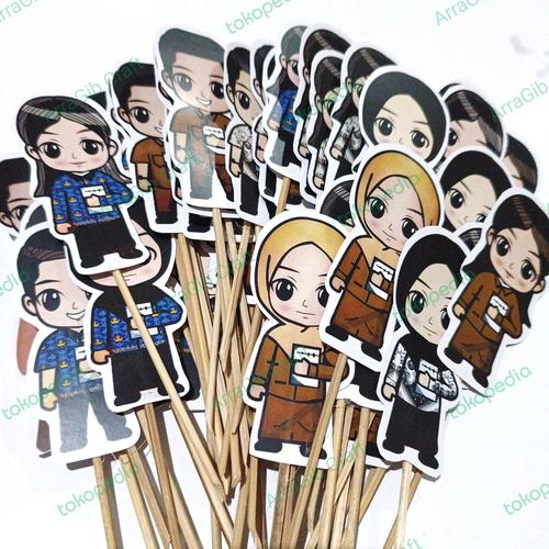 Jual TOPPER GURU 10cm Topper Buket Hari Guru Hadiah untuk Guru, Kartun ...