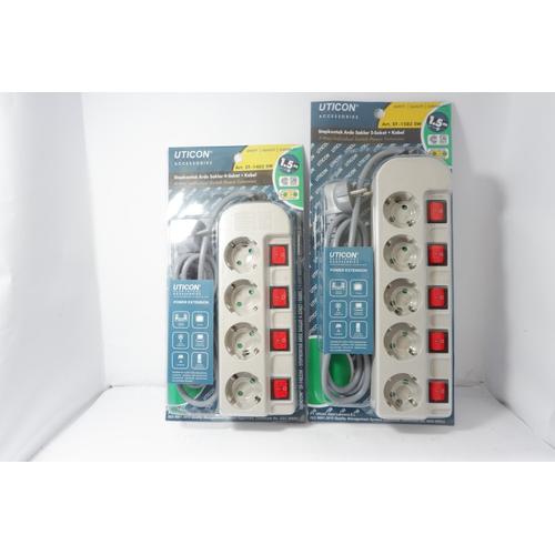 Jual stop kontak arde saklar uticon kabel 1,5 meter SNI - ST-1482SW 4L ...