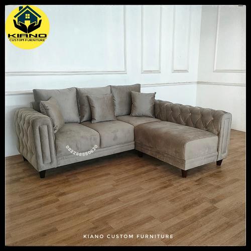 Jual sofa Kiano / sof l minimalis / sofa sudut / sofa L shape / sofa tamu - Kab. Tangerang - kcf ...