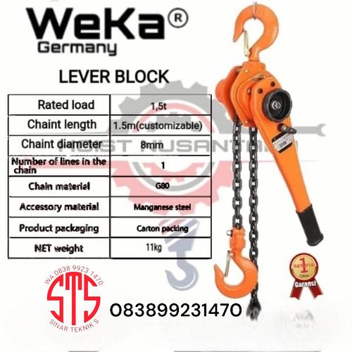 Jual lever block 6 ton x 3 meter weka germany - Jakarta Barat - SINAR ...