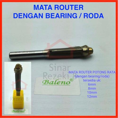 Jual Mata Router Roda 12 mm / Bearing Trimming Profil Bit Potong Lurus ...