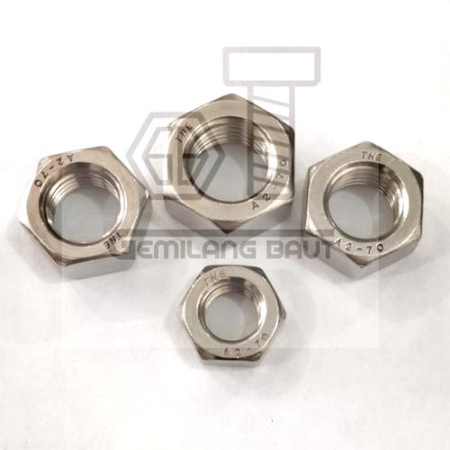 Jual Mur Stainless M20/Hex Nut Stainless 20MM Jarak Drat 2,5 Kunci 30 ...