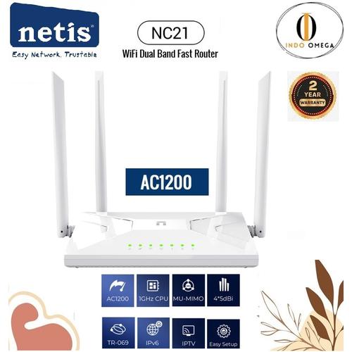Jual NETIS NC21 AC1200 Wireless Dual Band Router NC 21 NC-21 NC21 RUTER ...