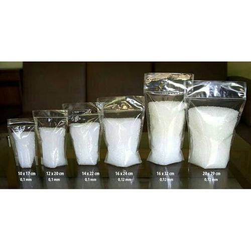 Jual KLIP PLASTIK KEMASAN BENING TEBAL STANDING UP POUCH 12 X 20 CM ...