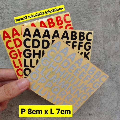 Jual stiker huruf abjad stiker cutting nama - Merah - Kota Surabaya ...