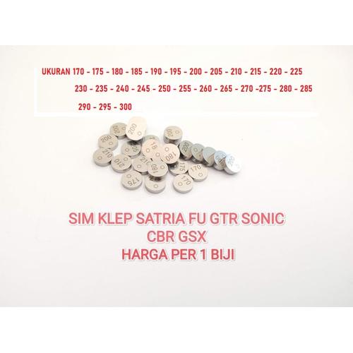 Jual SHIM SIM KLEP SATRIA FU SONIC CB 150 GTR GSX CBR HARGA PER 1 BIJI ...