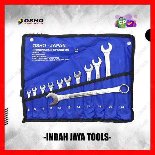 Jual OSHO Kunci Ring Pas Set 11 Pcs ( 8 - 24 mm ) Combination Wrench ...