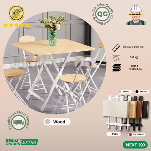 Promo MEJA LIPAT PORTABLE/MEJA MAKAN PORTABLE/MEJA LIPAT BESI KAYU-P01 ...