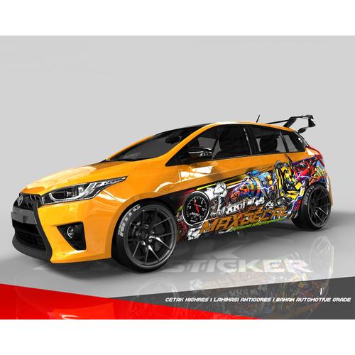Jual STICKER VARIASI NEW YARIS 3D TAHILOOK RACING | Decal Sticker Mobil ...