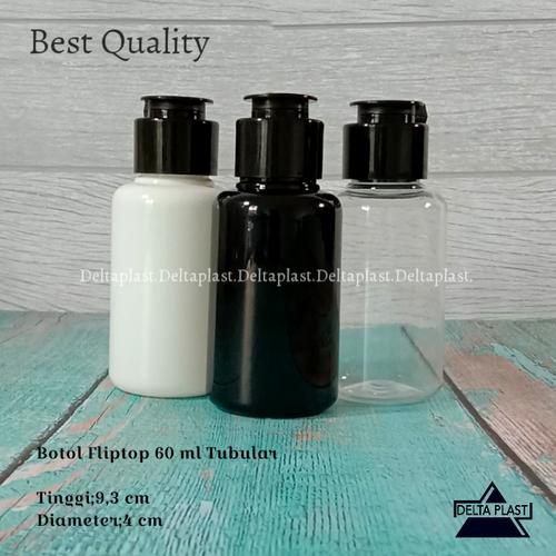 Jual botol fliptop 60 ml Tubular model jamur Hitam - Hitam - Kota ...