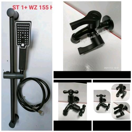 Jual Shower Tiang Kotak Hitam/Shower Set Hitam/Paket Shower Tiang Hitam ...