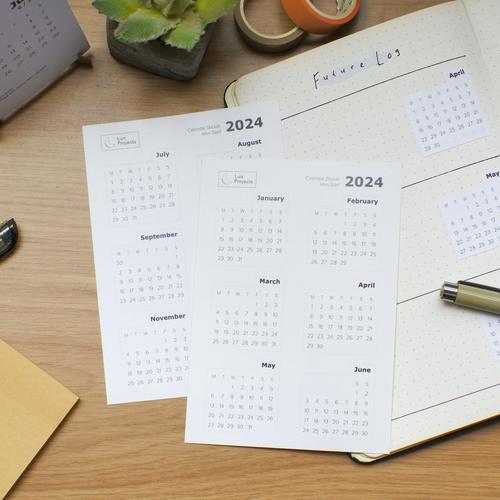 Jual 2024 Calendar Sticker - Stiker Kalender Planner, Jurnal, Bujo ...