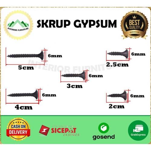 Jual Sekrup FAB sekrup GYPSUM skrup DRYWALL kayu sekrup Triplek 100 ...