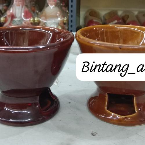 Jual tempat bakar kemenyan/hiolo dupa kemenyan keramik ukuran kecil ...