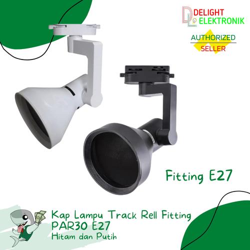 Jual Kap Lampu Track Rell Fitting PAR 30 E27 Sorot Spotlight Hitam ...