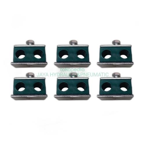Jual Klem Pipa Hydraulic 22mm / Clamp Pipe Double Hole Stauff Model ...