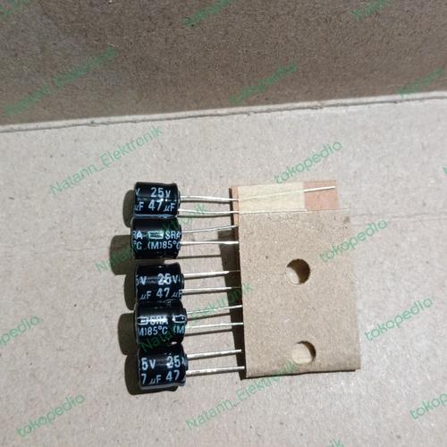 Jual 4505 elco elko kapasitor capacitor 47uf 47 uf 25v body bodi kecil ...