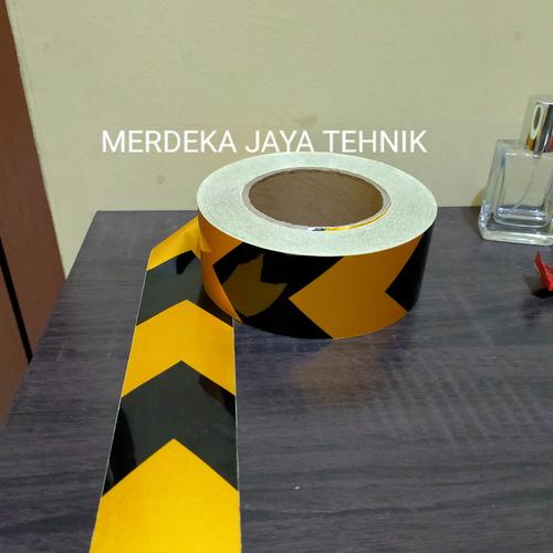 Jual Stiker Sticker Scotlite Reflective Motif Panah Hitam-Kuning ...