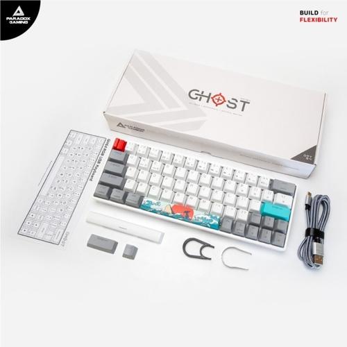 Promo Paradox Keyboard GHOST GH64-PBT Sea&Sun Story Keycaps+Theme Space ...