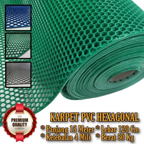 Jual KARPET LANTAI KARET PVC HEXAGONAL TEBAL 4MM HARGA PER 100CM X ...
