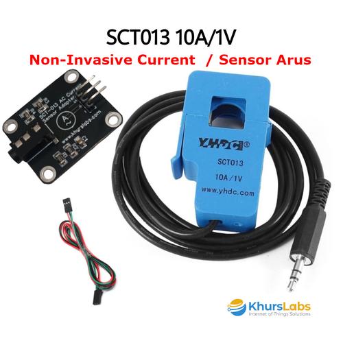 Promo SCT013 010 10A 1V Non invasive AC Current Sensor Arus Klem ...