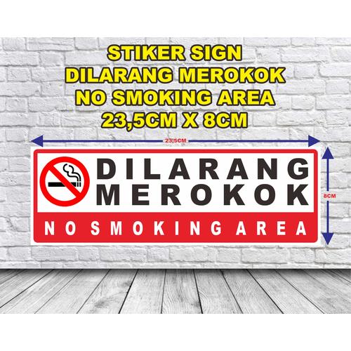 Jual STIKER DILARANG MEROKOK I NO SMOKING AREA 32,5X8CM - Jakarta Timur ...