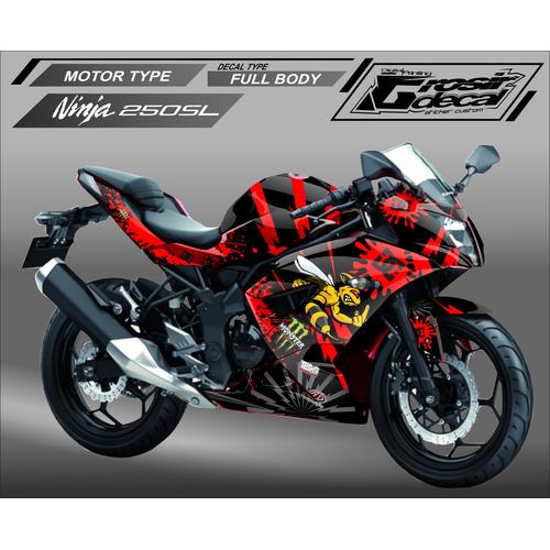Jual Sticker Stiker Ninja 250 RR Mono / 250 SL Keren Full Body Full ...
