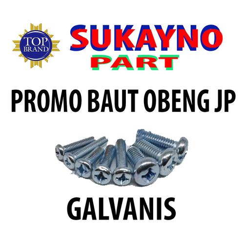 Jual BAUT OBENG+MUR+ring plat GALVANIS M 5X15(promo isi 10) - 5x15 ...