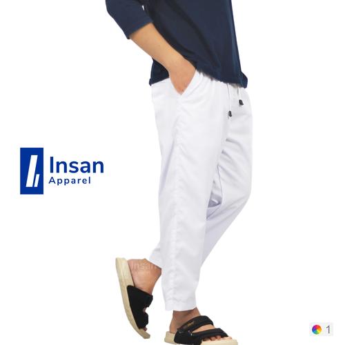 Jual Celana bahan pria putih polos Sirwal chinos semi formal kasual ...