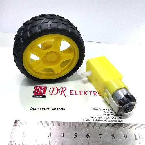 Jual Roda Motor Gearbox 3v 5v 6v 12v DC Smart Car DIY Arduino Raspberry ...