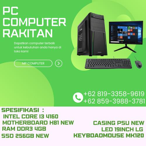 Jual Paket Komputer Rakitan Full Set i3 4160 4GB 256GB LED 19inch LG ...