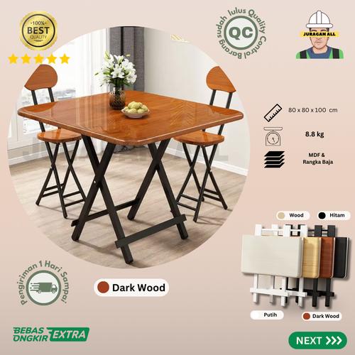 Promo MEJA LIPAT PORTABLE/MEJA MAKAN PORTABLE/MEJA LIPAT BESI KAYU-P01 ...